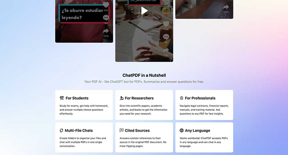 ChatPDF Review - AI PDF Interaction Tool | Prompts Included - Empower Your Work with AI